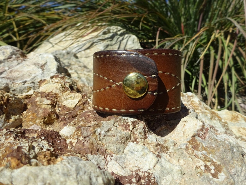 Brown Leather Cuff/southwestern Leather Cuff/rustic Cuff/mens Bracelet/womens Bracelet/leather ...