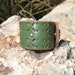 Green Punched Cuff/green Leather Cuff/womans Leather Cuff Bracelet ...