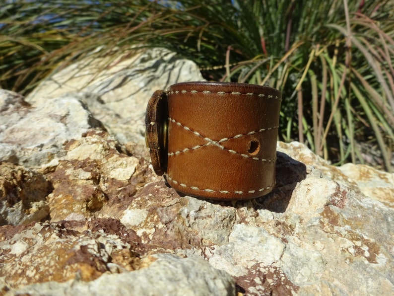Brown Leather Cuff/southwestern Leather Cuff/rustic Cuff/mens Bracelet ...