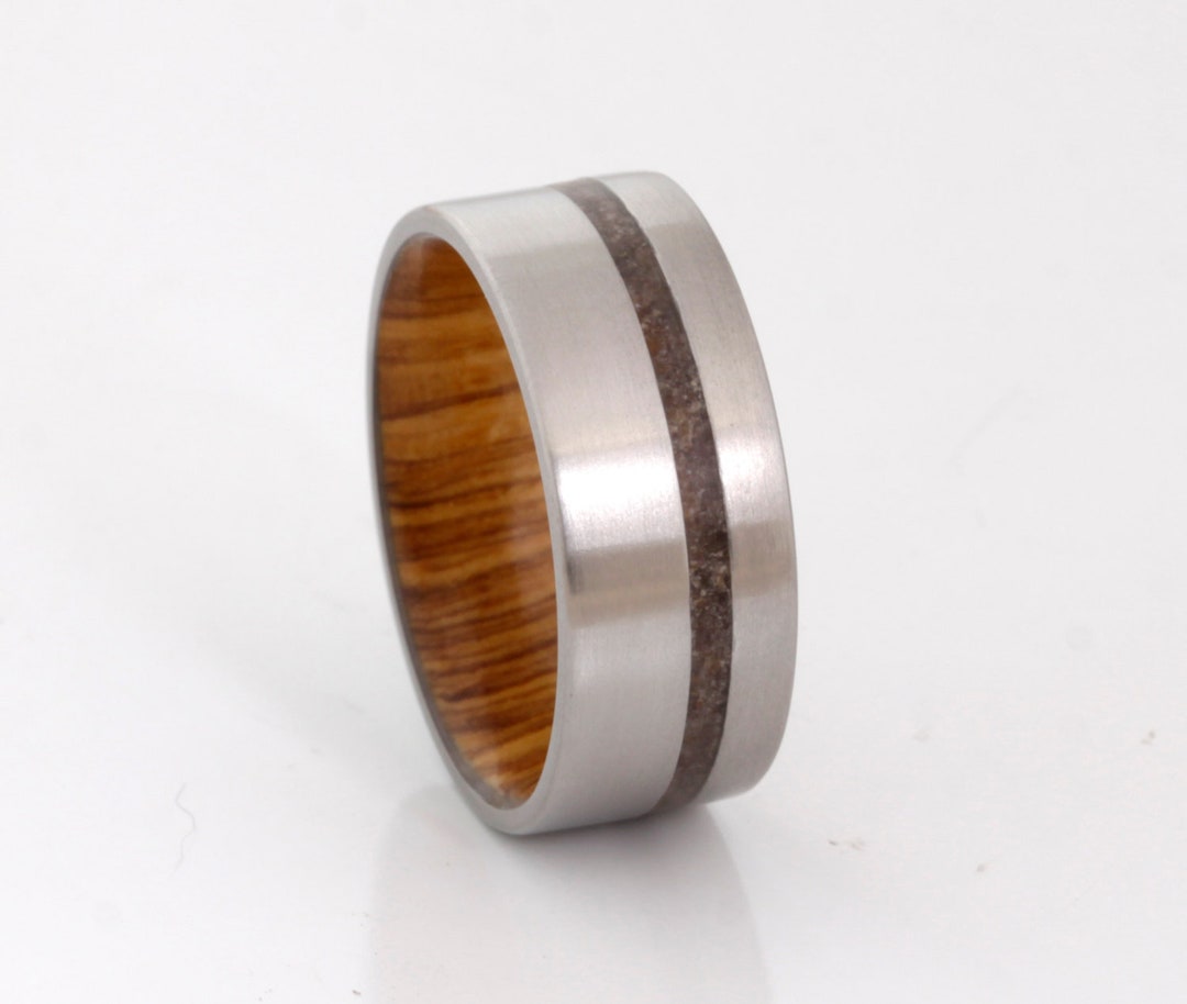 Petrified Dinosaur Bone Wedding Ring Fossil Bone Wood Wedding Band ...