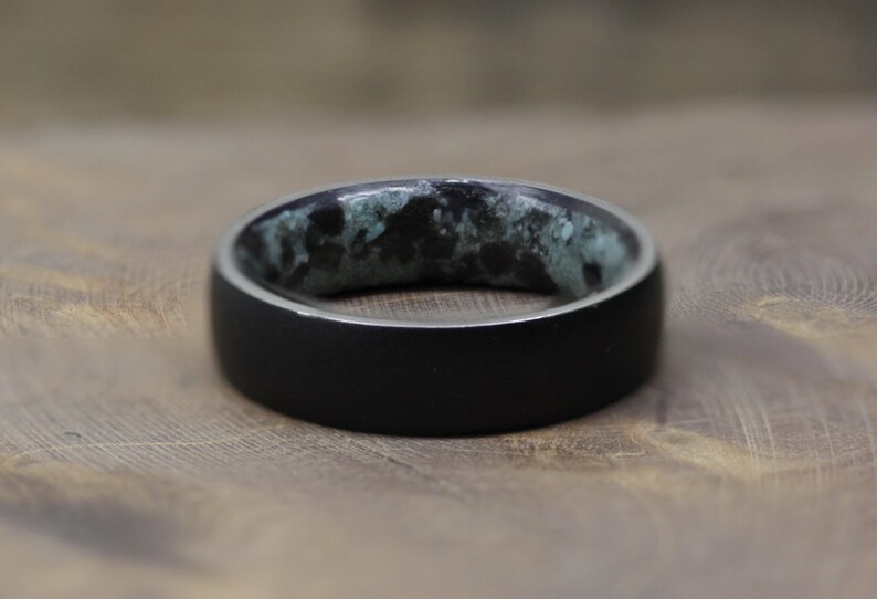 Black Wedding Ring for Men and Woman Matte Black Band - Etsy