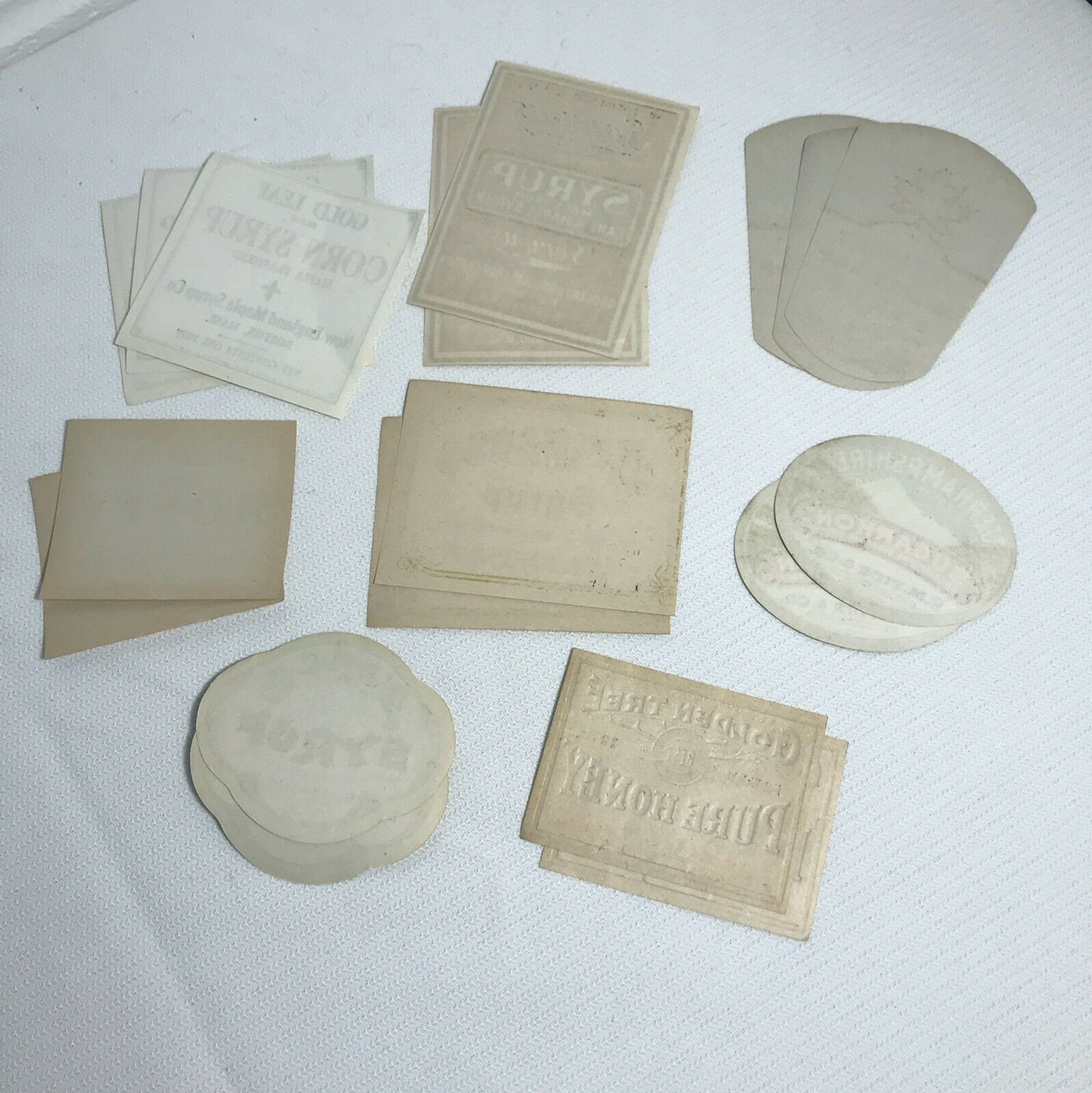 16 Vintage Syrup LABELS Maple Cane Corn Honey New England Boston New ...