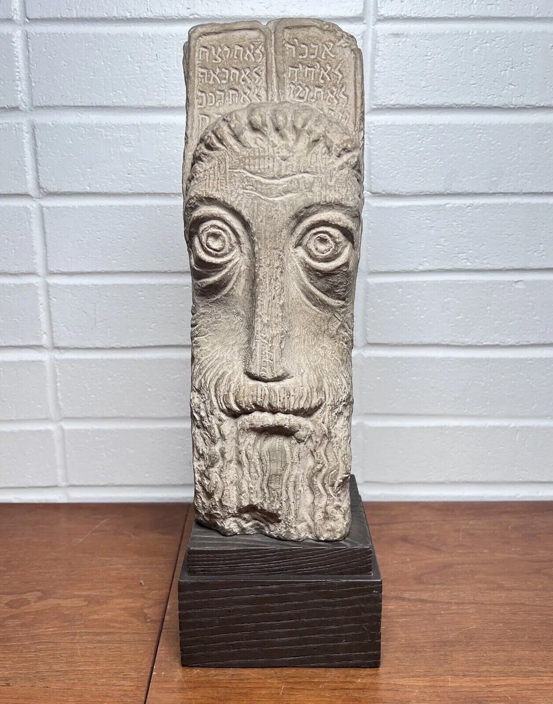 Vintage Moses 10 Commandments Sculpture Alva Museum Replicas Mid ...