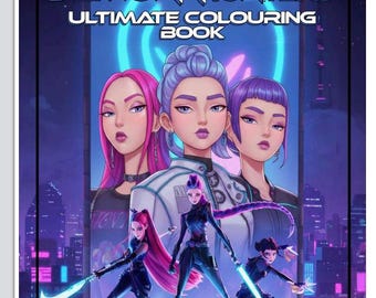 K-pop Demon Hunters Coloring Pages | Printable Fantasy Line Art ...