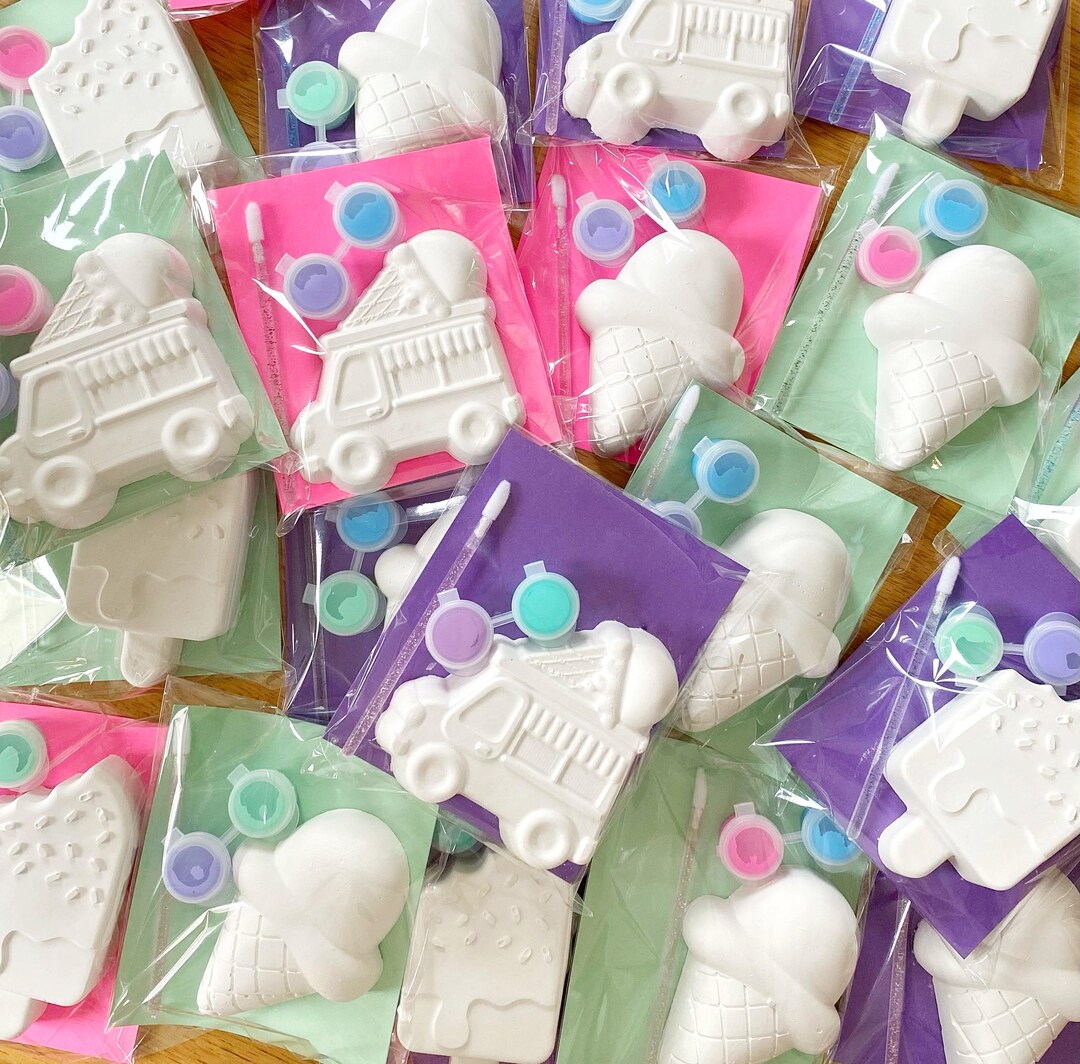 Paint Your Own Ice Cream Kits – Variety Pack of Mini Favors, Kids Party ...