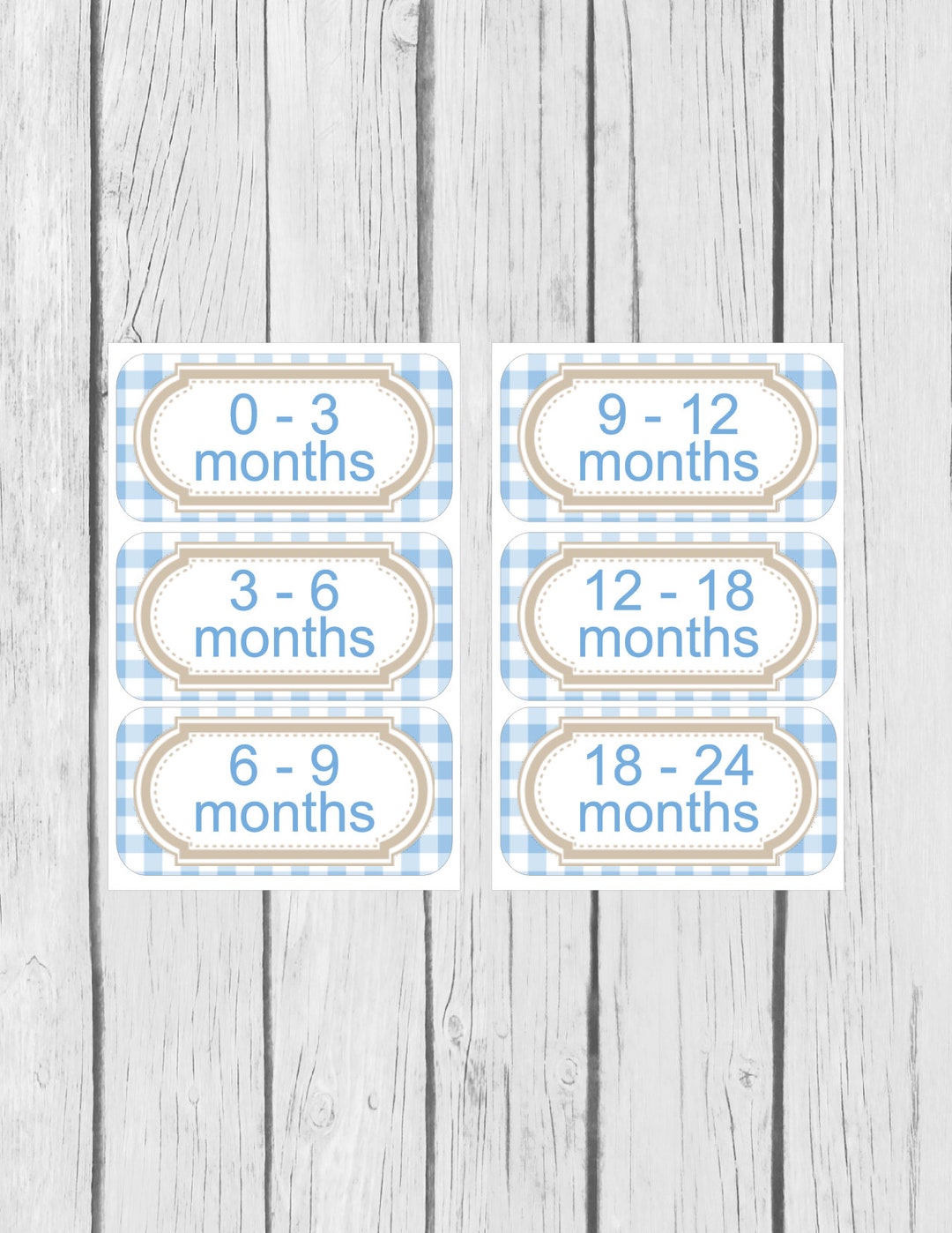 Blue Gingham Clothes Drawer Dividers Stickers Dresser Labels Inside ...
