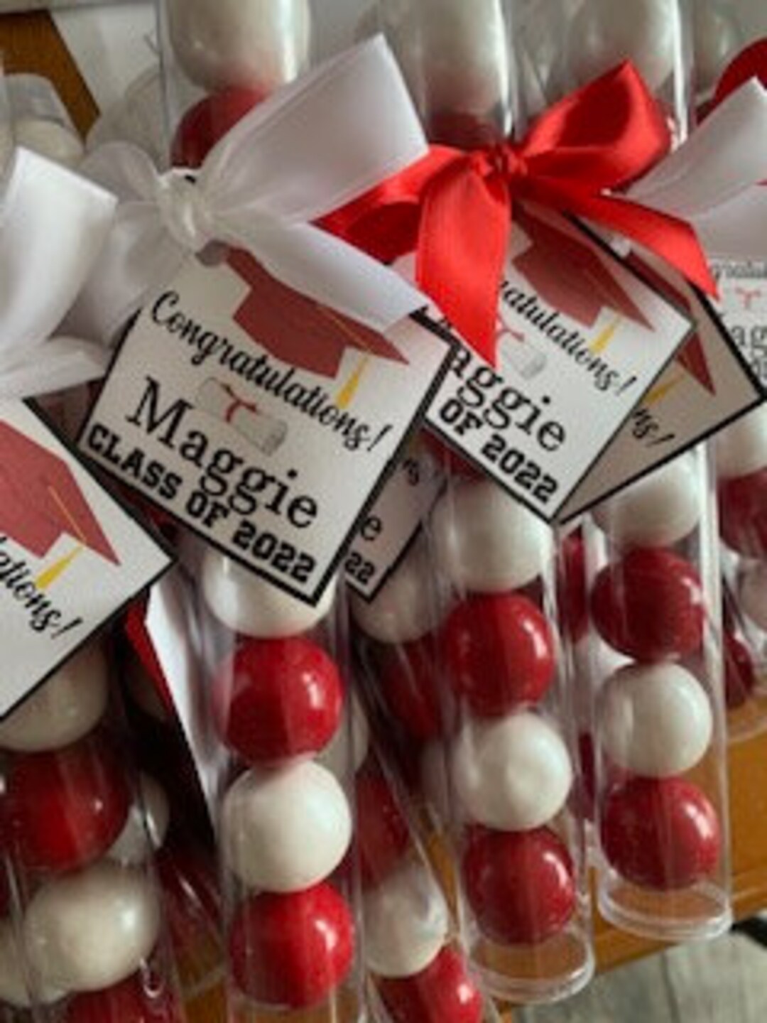 Personalized Graduation Gumball Tube Favors - Set of 10 - Etsy