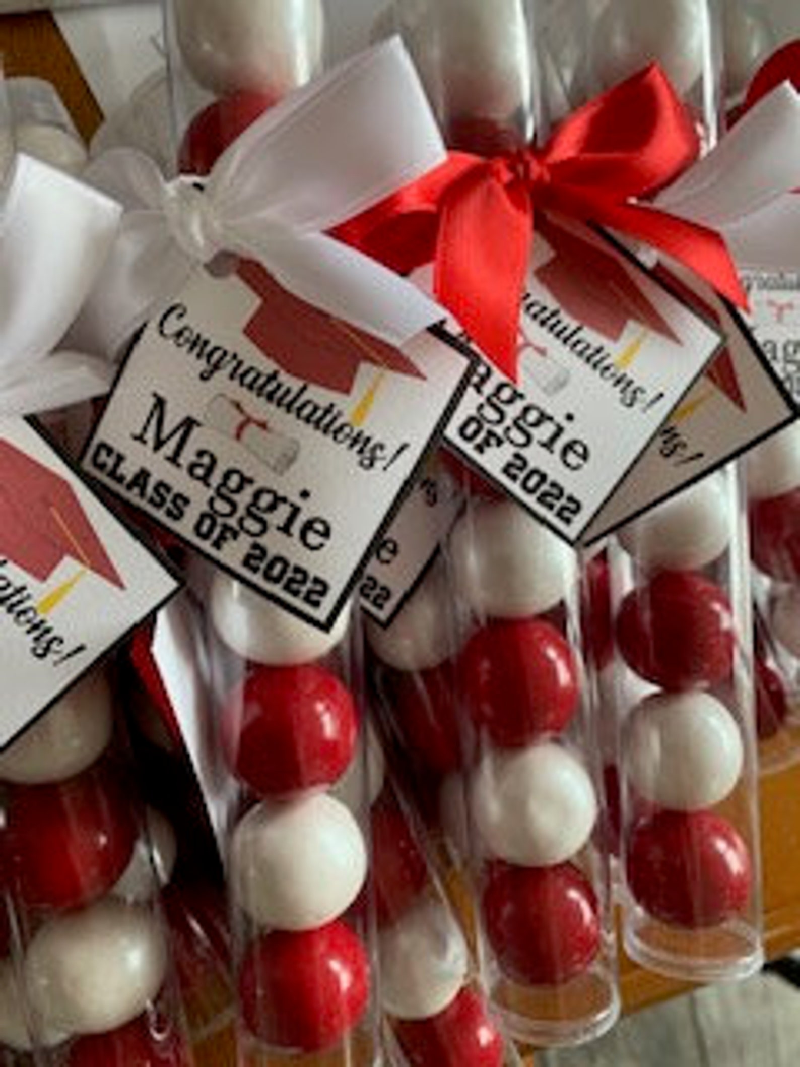 Graduation Gumball Tube Favors 10 Tubes Graduation Party - Etsy