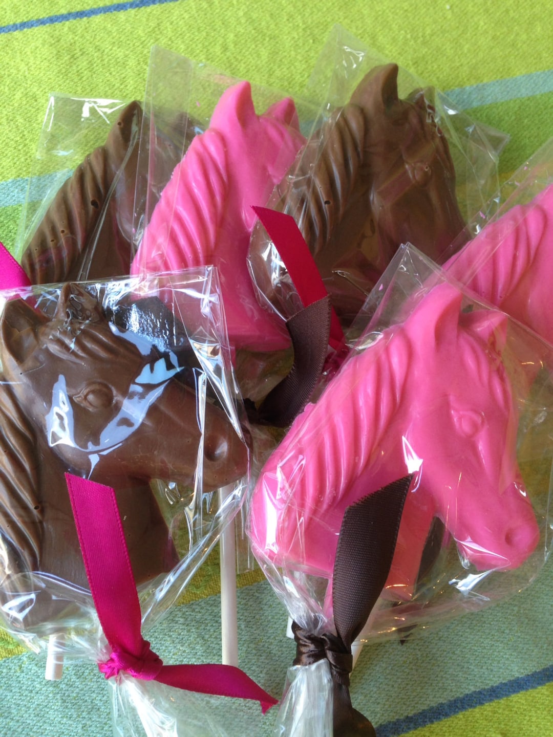 Chocolate Horse Lollipop - Equestrian Party Favor - Horse Shaped Candy ...