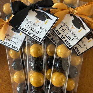 Graduation Gumball Tube Favors - 10 Tubes - Graduation Party Favor ...