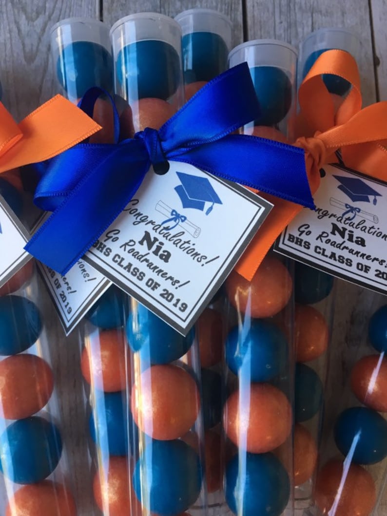 Graduation Gumball Tube Favors 10 Tubes Graduation Party - Etsy