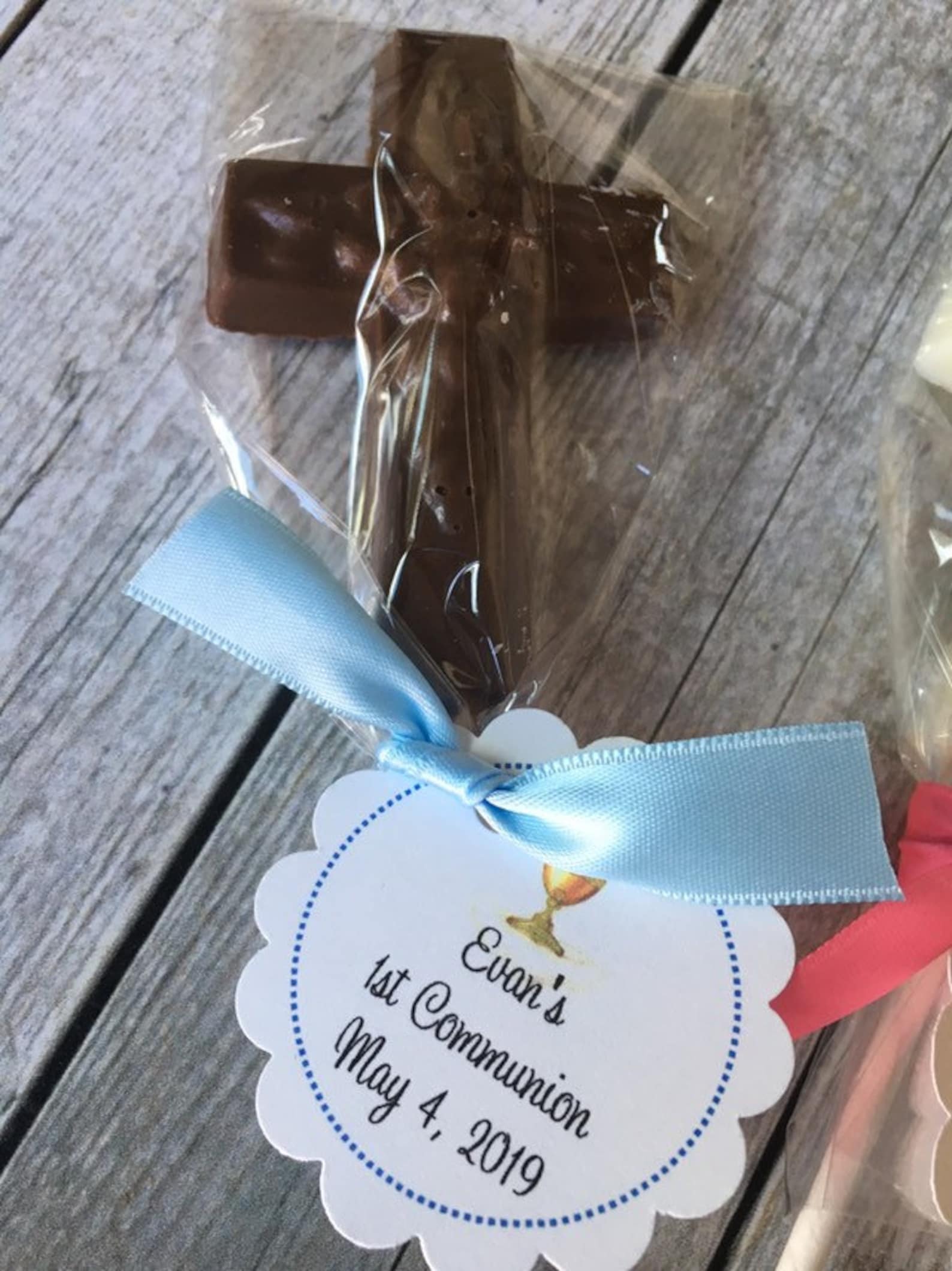 Chocolate Cross Lollipops - Communion Favor - Christening Favor - First ...