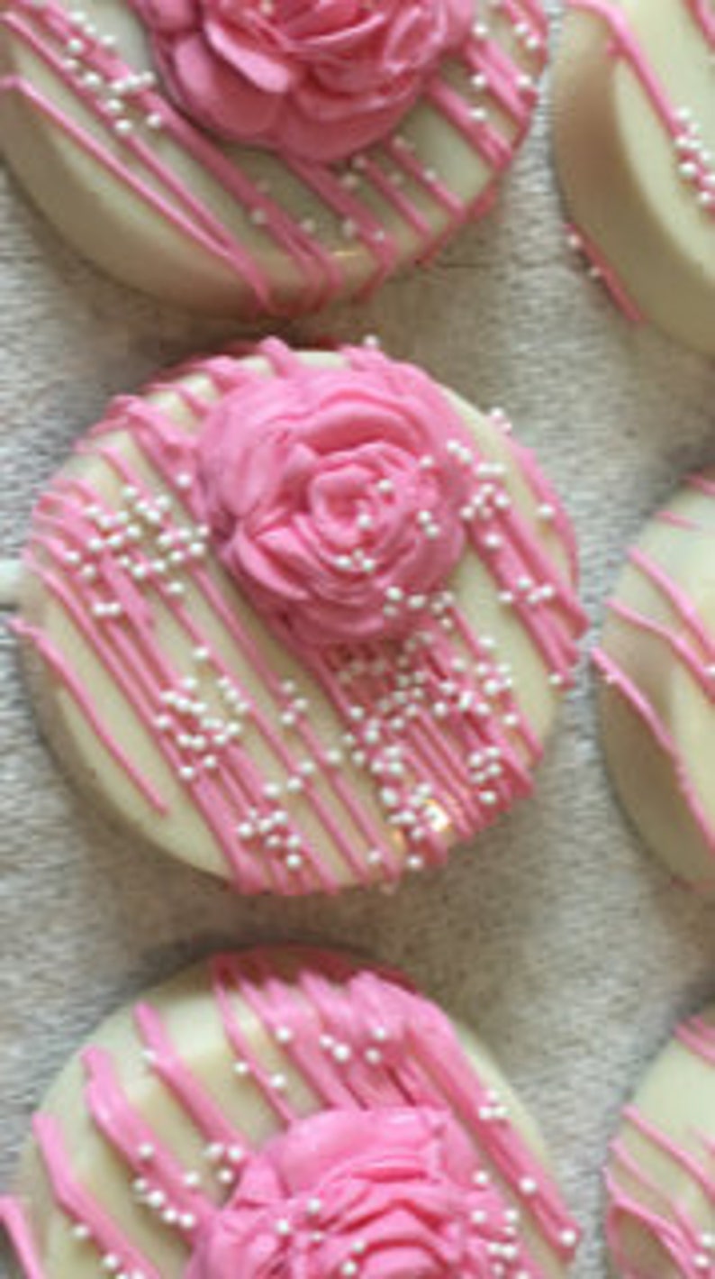 Rose Chocolate Covered Oreos 10 Oreos Wedding Favor | Etsy