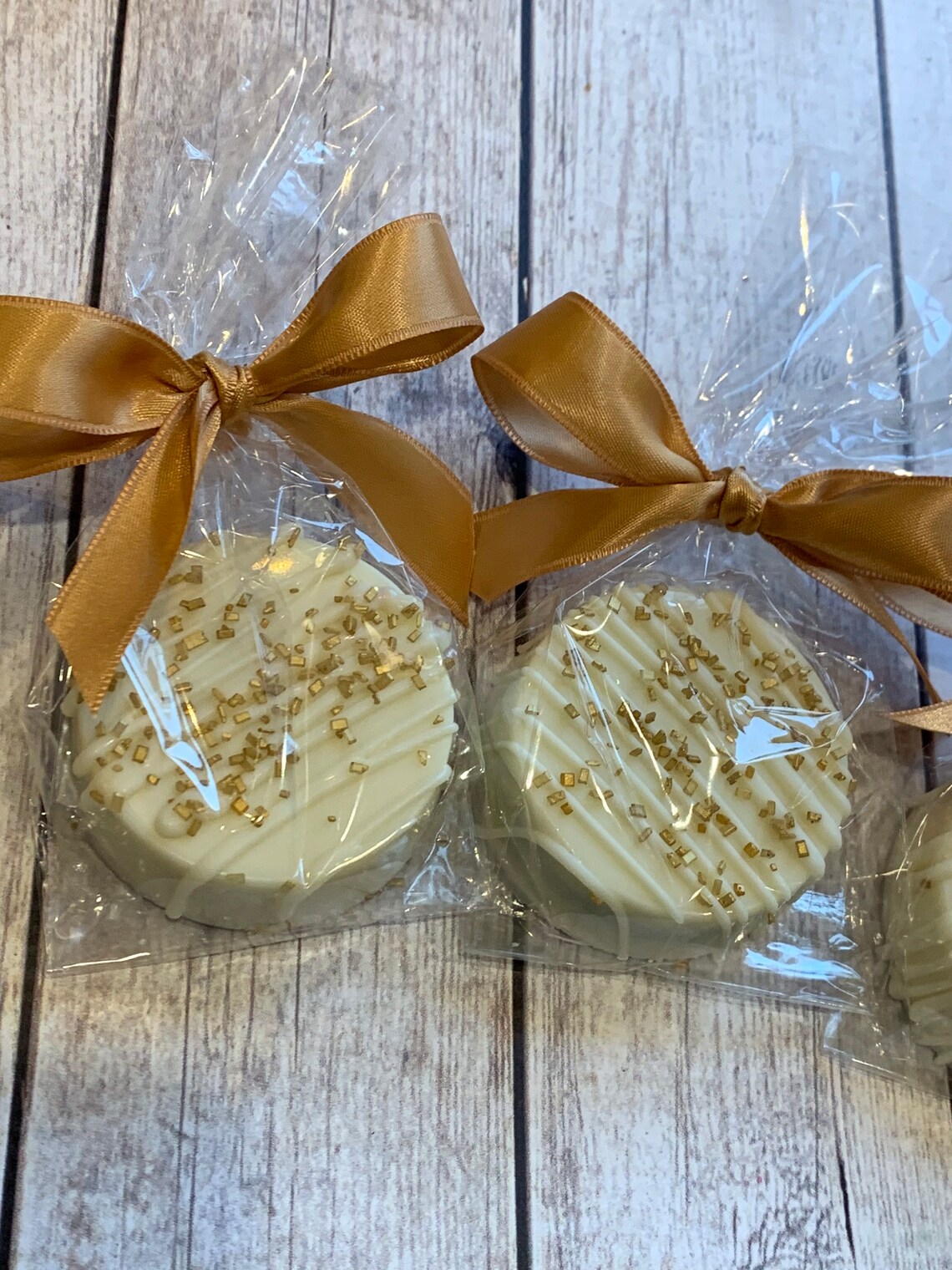 White and Gold Chocolate Covered Oreos 10 Oreos Wedding - Etsy