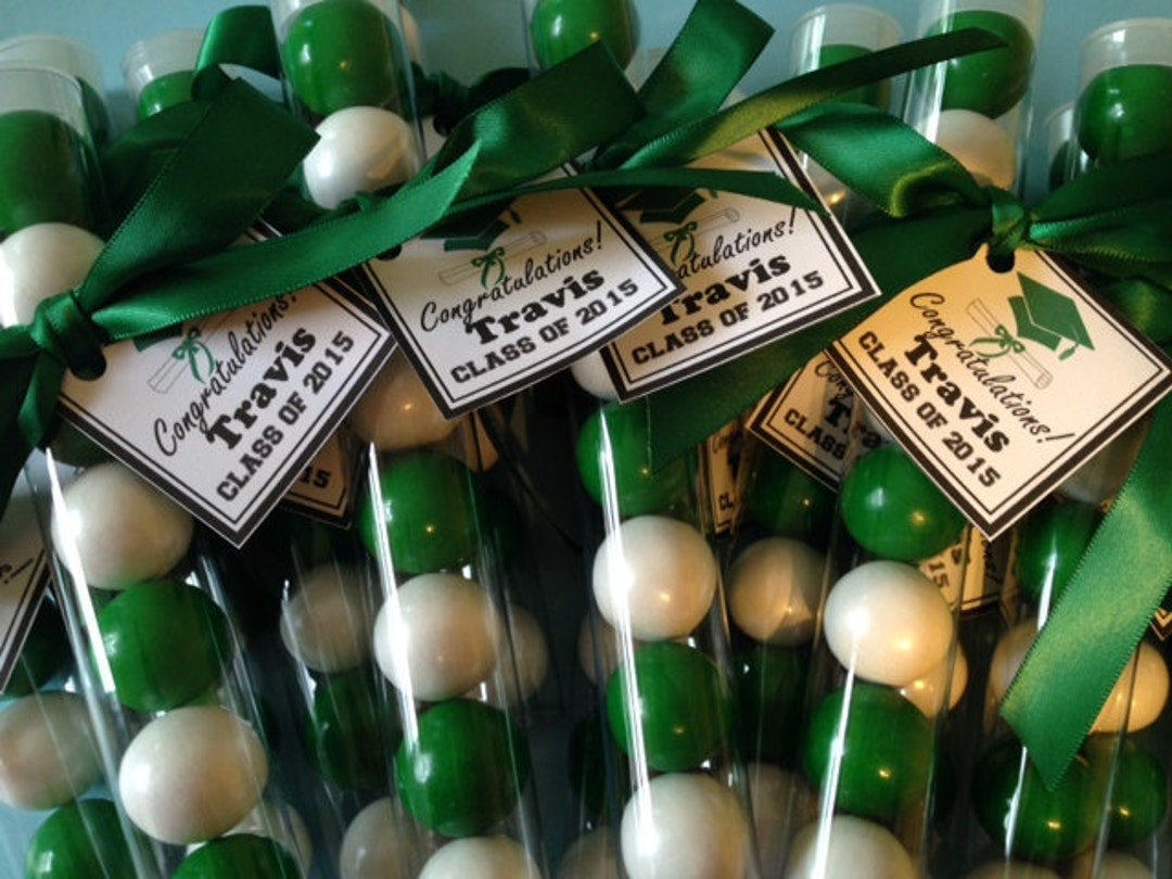 Graduation Gumball Tube Favors 10 Tubes Graduation Party - Etsy