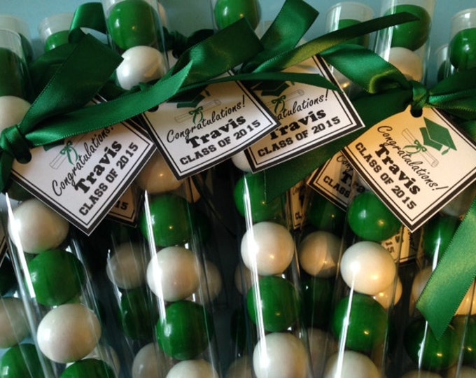 Graduation Gumball Tube Favors 10 Tubes Graduation Party - Etsy