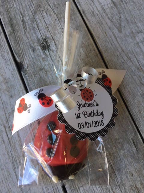 Ladybug Chocolate Lollipops - Ladybug Baby Shower - Lady Bug First ...