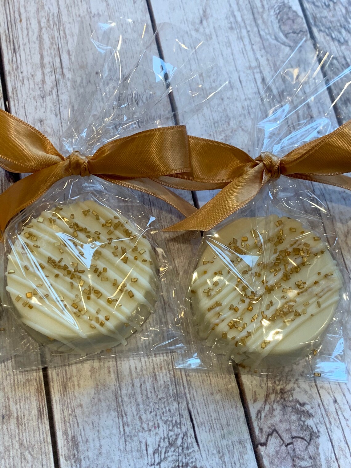 White and Gold Chocolate Covered Oreos 10 Oreos Wedding - Etsy
