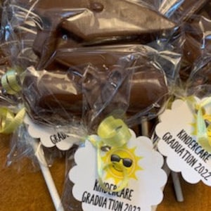 Graduation Cap and Diploma Chocolate Lollipops - 10 Lollipops ...