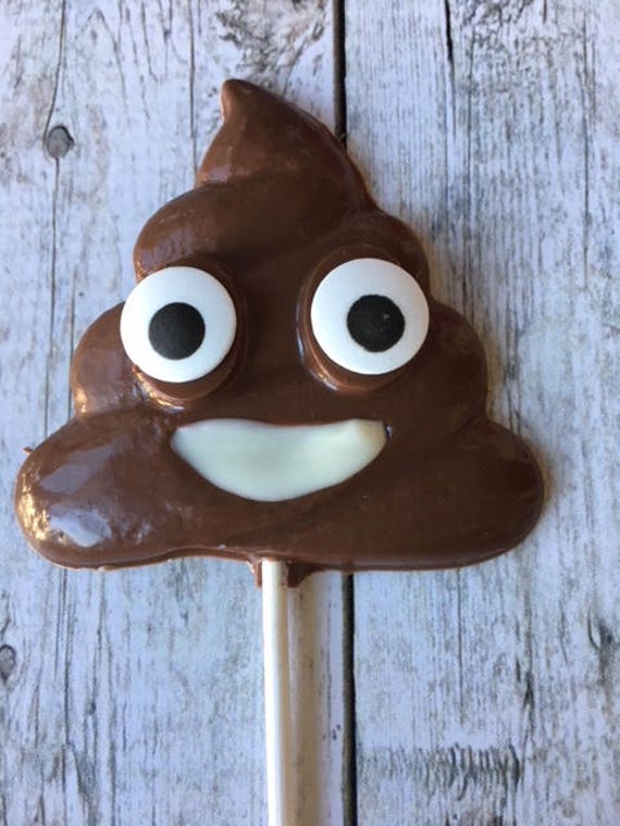 Poop Emoji Chocolate Lollipop Chocolate Party Favor Emoji | Etsy