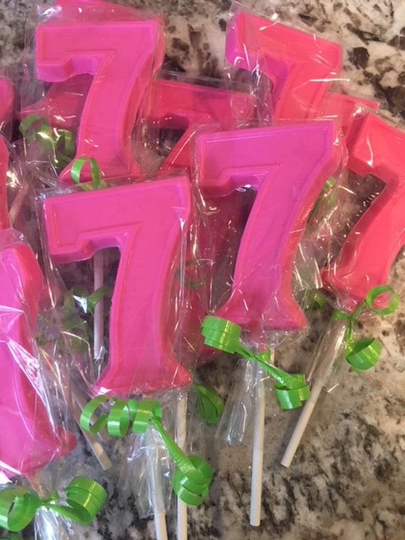 Chocolate Number Seven 7 Lollipop Seventh | Etsy