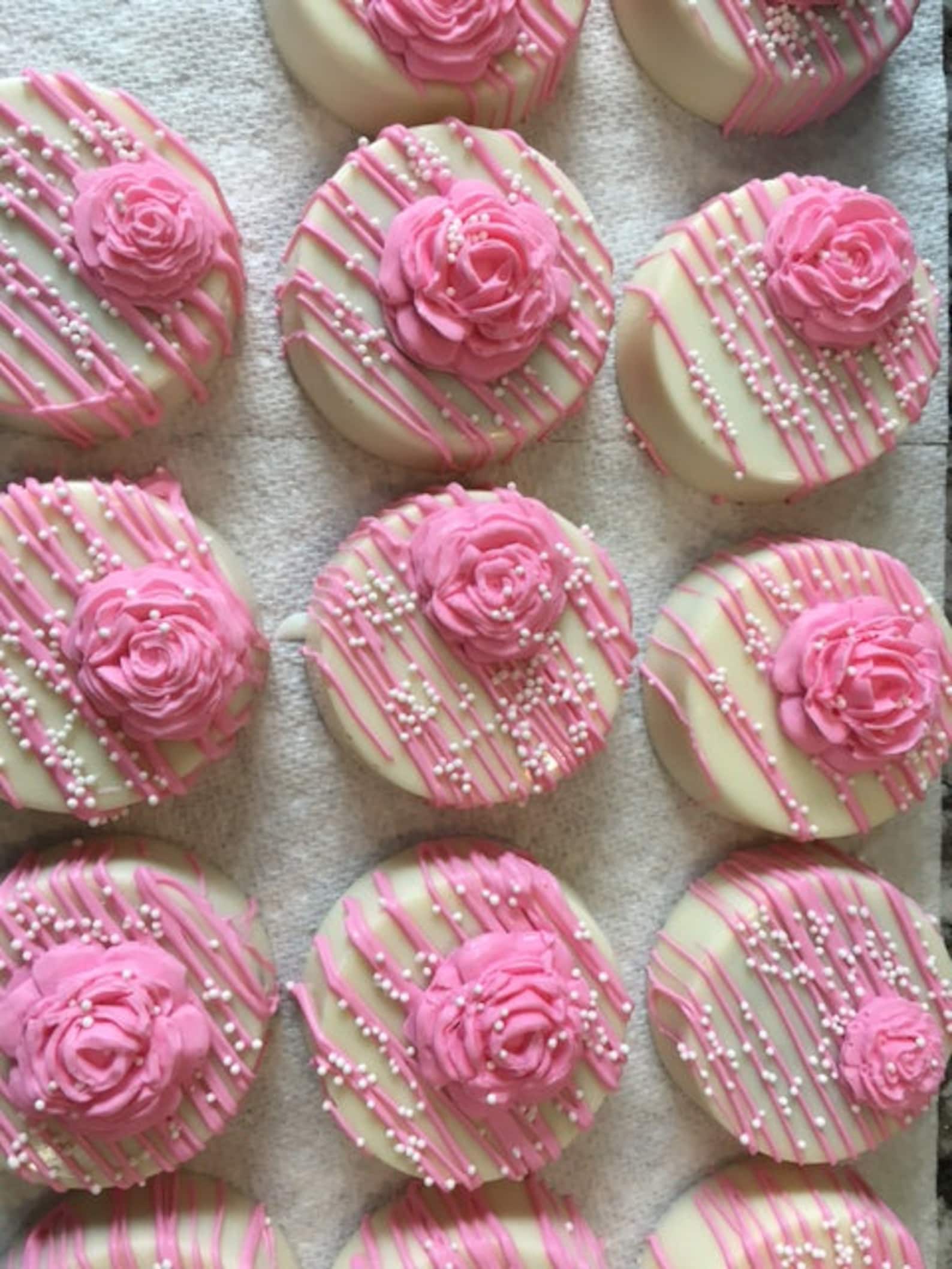 Rose Chocolate Covered Oreos 10 Oreos Wedding Favor | Etsy