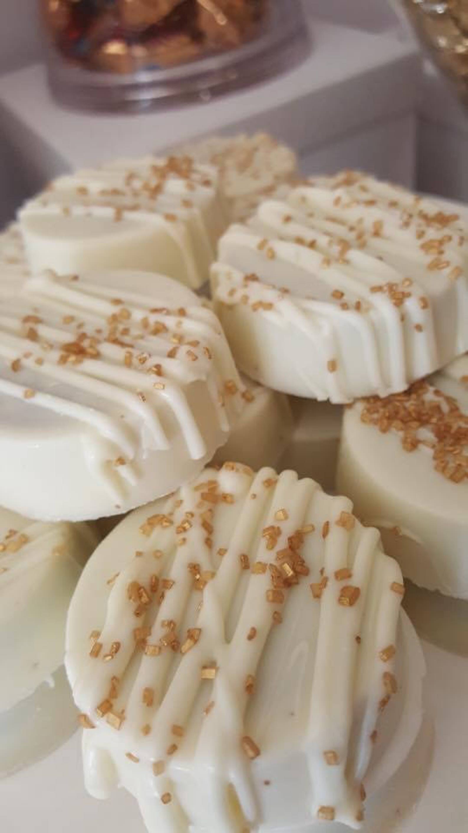 White and Gold Chocolate Covered Oreos 10 Oreos Wedding - Etsy