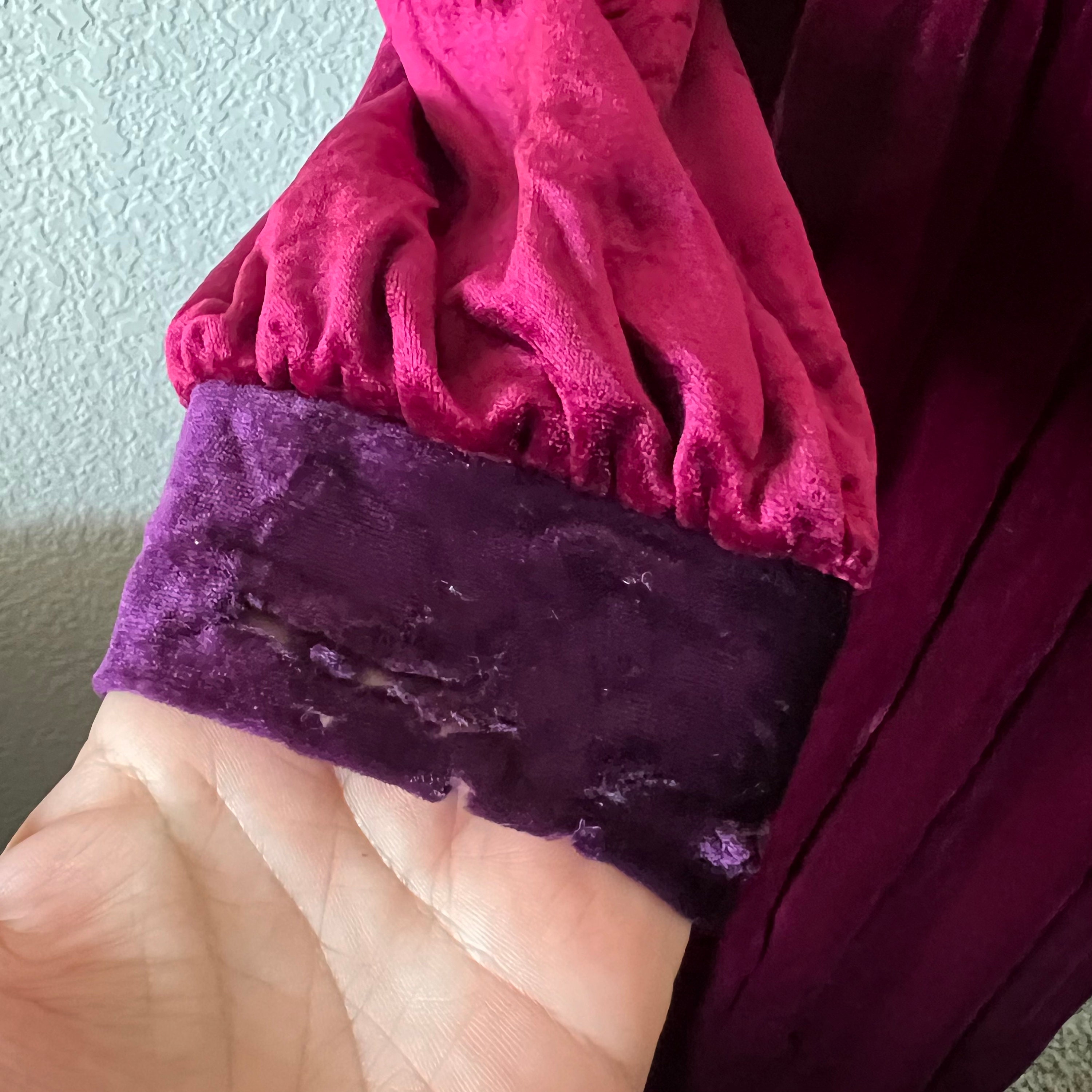 Raspberry Velour Velvet Lisanne Full Length Nightgown - Etsy