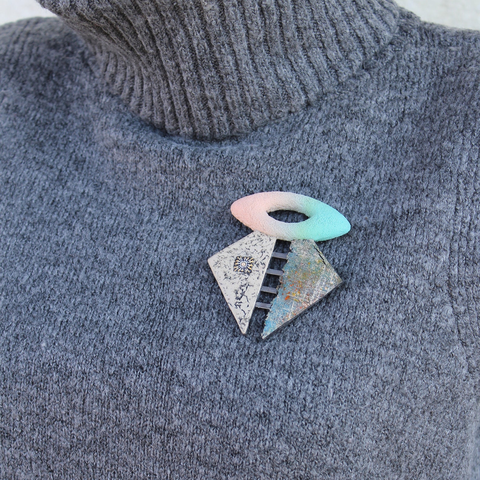 Modern Brooch Unique Gift for Women Art Brooch Contemporary - Etsy