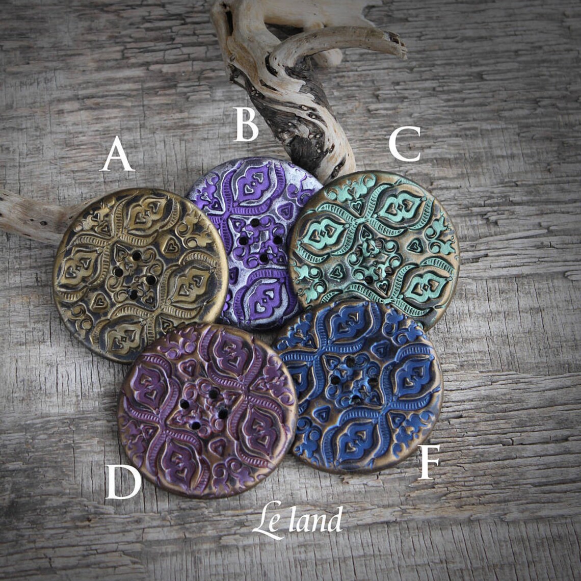 Metallic Color Large Buttons 2 Inch Glamorous Buttons Textured - Etsy