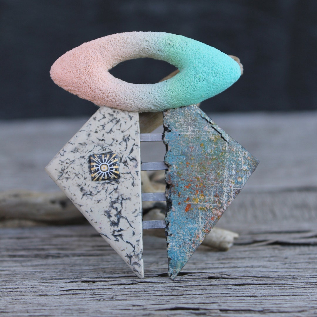 Modern Brooch Unique Gift for Women Art Brooch Contemporary Art Jewelry ...