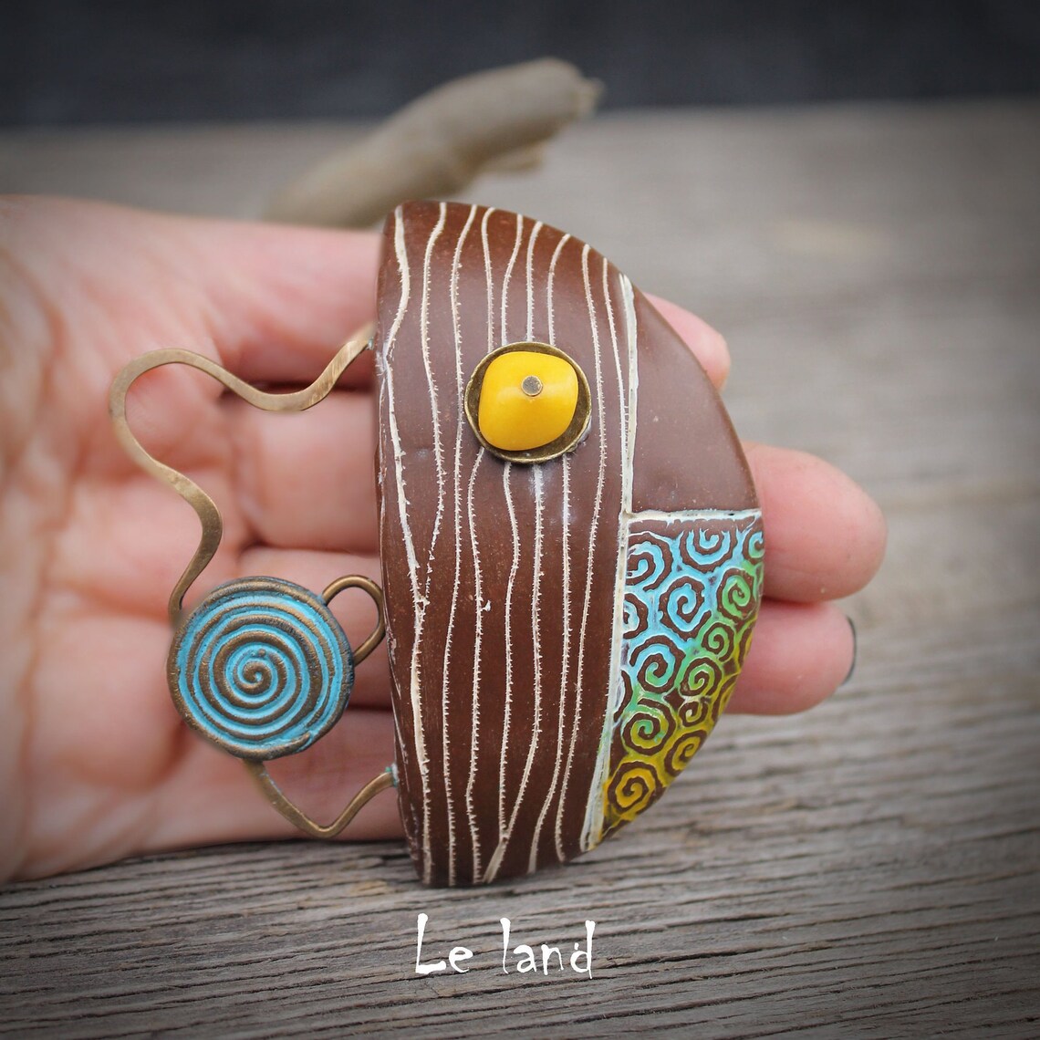 Polymer Clay Art Brooch Modern Brooch Unique Brooch Pin - Etsy