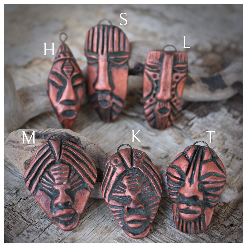 African Mask Pendants Tribal Jewelry Pendants Ethnic African | Etsy