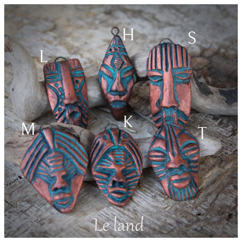 African Mask Pendants Tribal Jewelry Pendants Ethnic African | Etsy