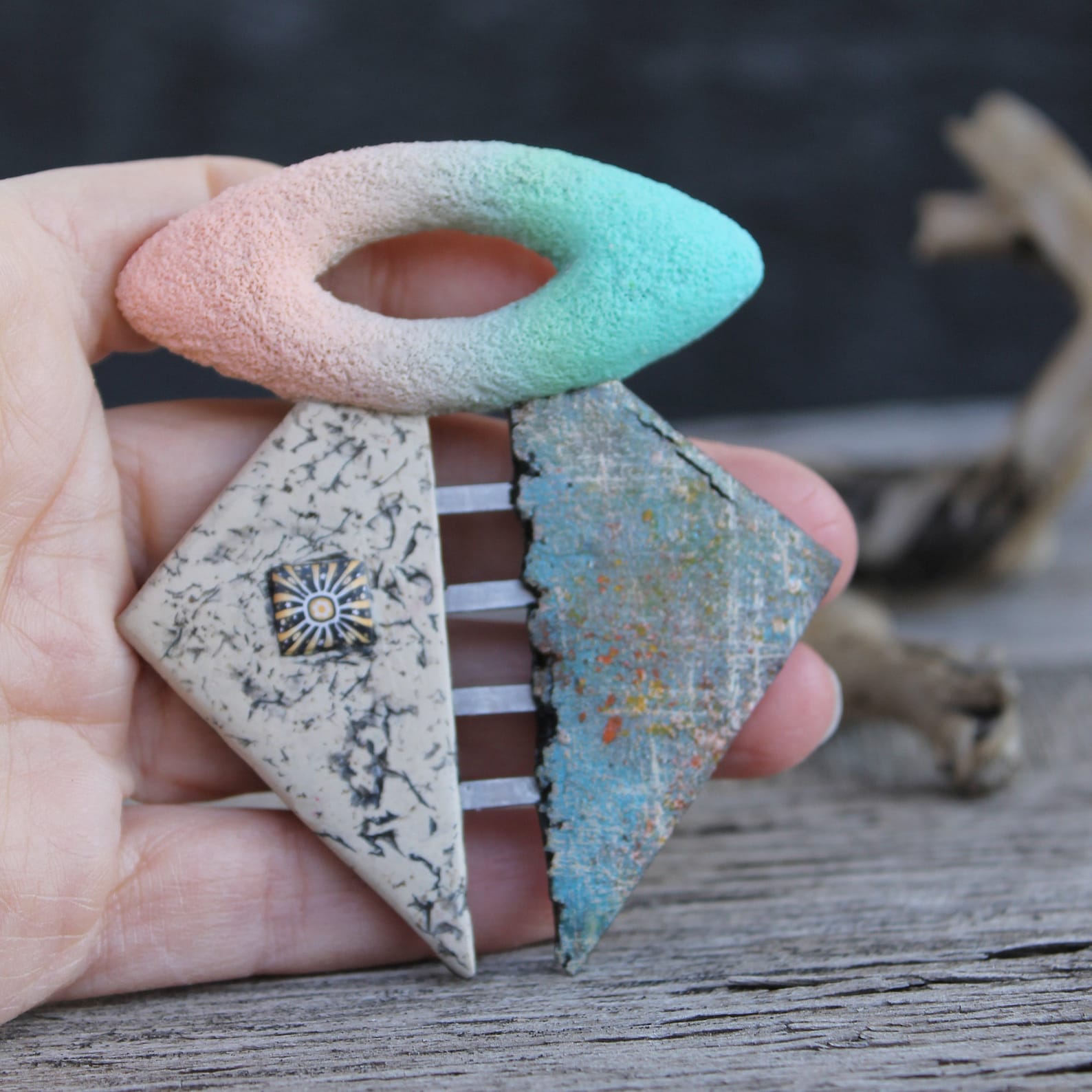 Modern Brooch Unique Gift for Women Art Brooch Contemporary - Etsy