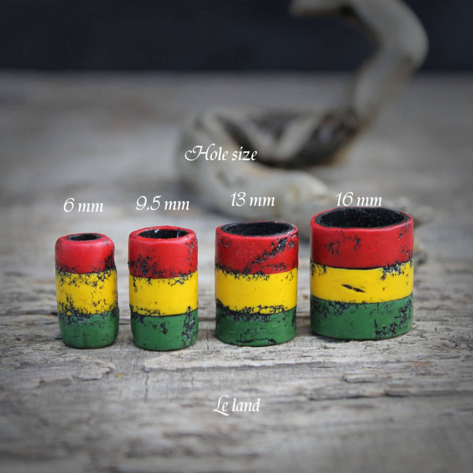 6-22 Mm Hole Rasta Dread Beads Dread Jewelry Rasta Accessories - Etsy