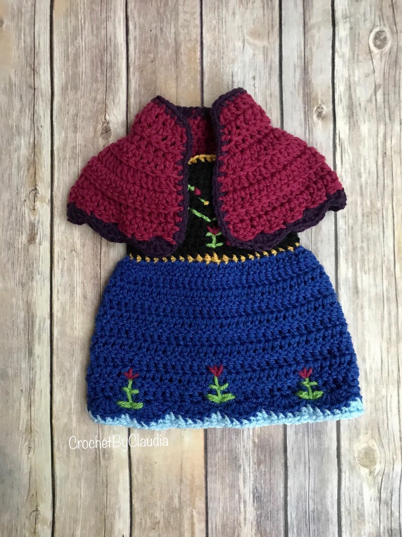 Crochet Princess Anna Inspired Dress PhotoProp Set/Anna Dress/ | Etsy