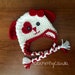 Crochet Valentine's Day Puppy Love Beanie /beanie/valantines Day Beanie ...