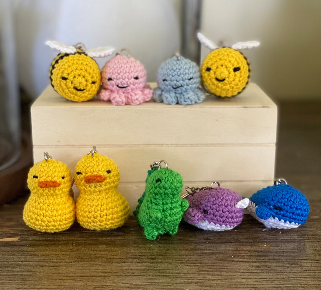 Crochet Keychains/ Keychain/ Animal Keychains/ Handmade - Etsy