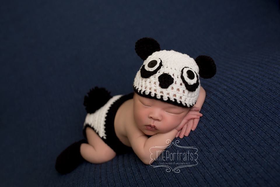 Crochet Panda Costume Photo Prop/ Panda Hat/ Panda Bear Hat/ | Etsy