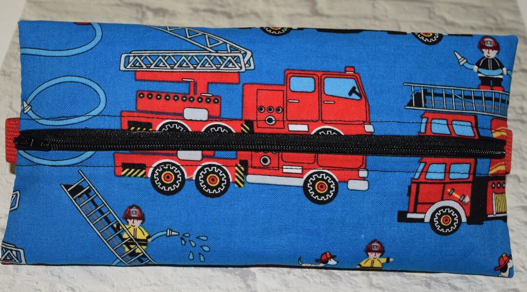 Fire Truck Pencil Cas - Kids Fun Personalized Pencil Case - Fabric ...