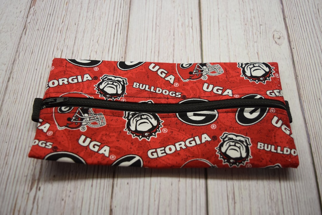 Georgia Bull Dogs Planner Pouch - UGA Pencil Pouch - Stretchable iPad ...