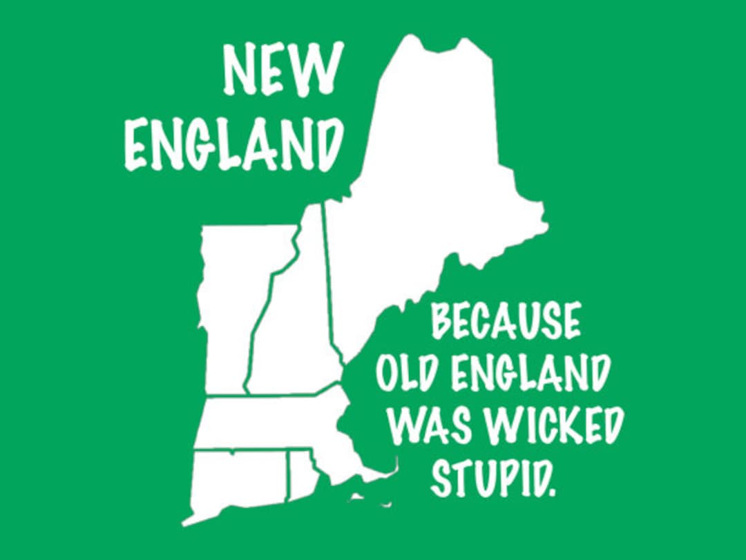 FUNNY SHIRT New England Because Old England Was Wicked Stupid Tee Shirt ...