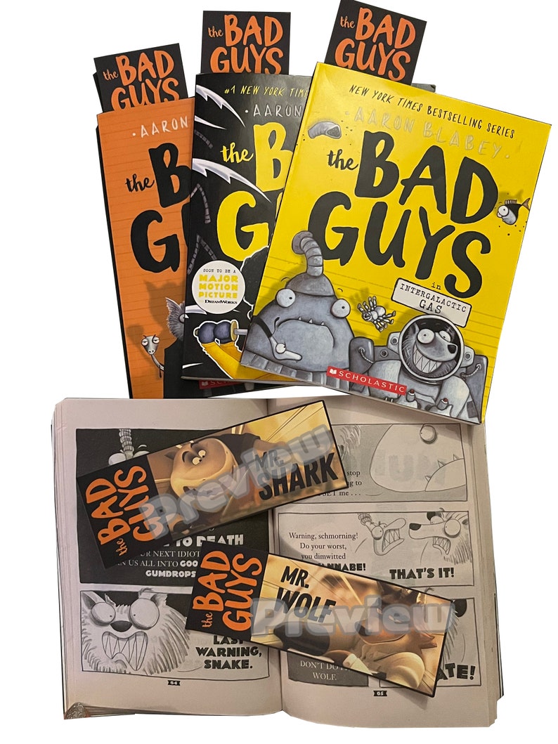 The Bad Guys Bookmarks; Printable Goodie Bag Fun; Bad Guys Books; Party ...