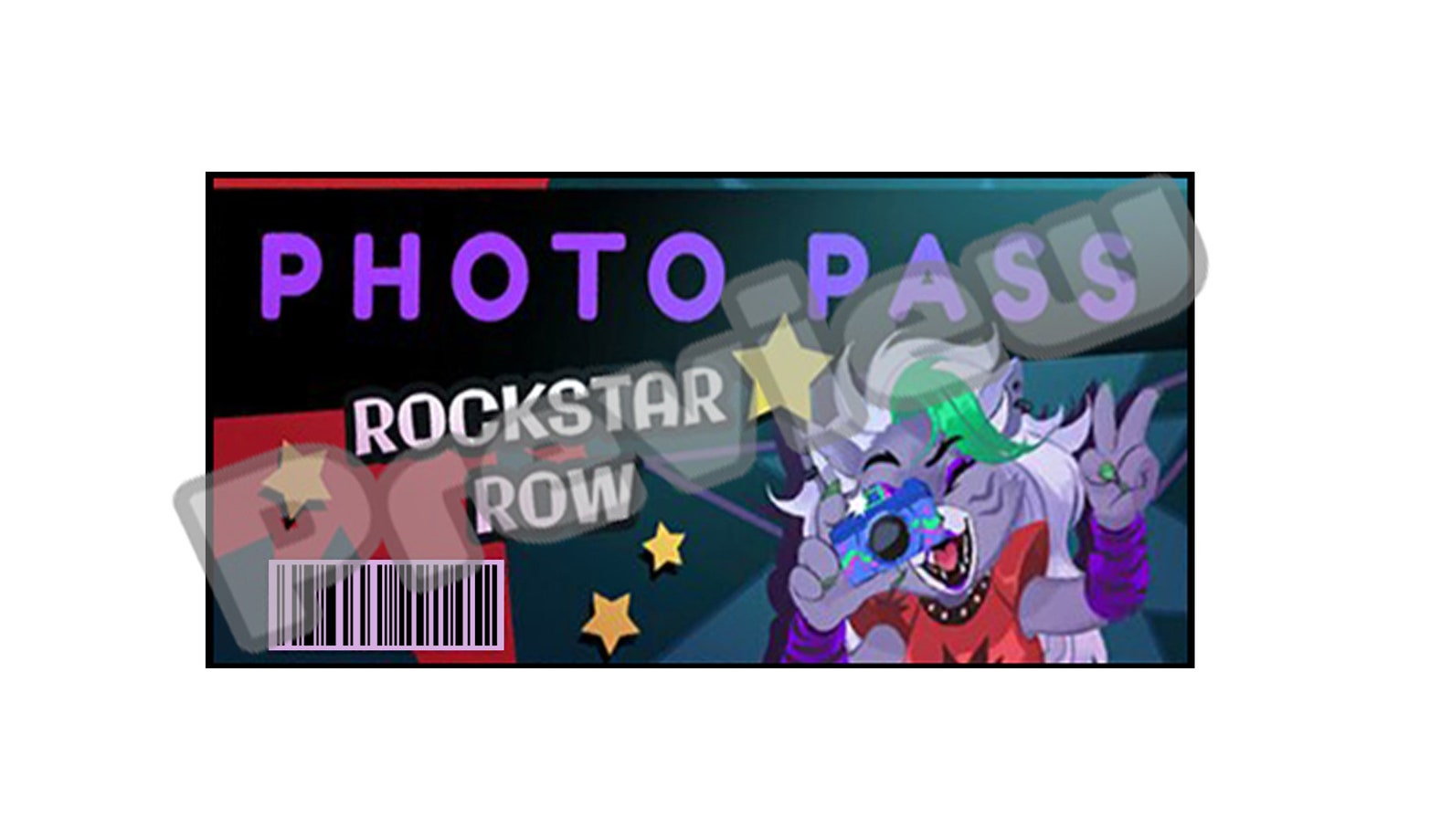 Rockstar Row Photo Pass fnaf Security Breach Roxanne Wolf - Etsy UK
