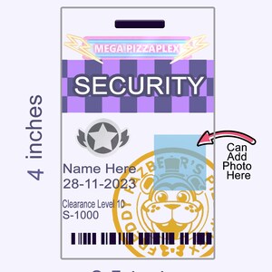 FNAF Security Breach Badge; Personalized Badge; Security Breach; Freddy ...