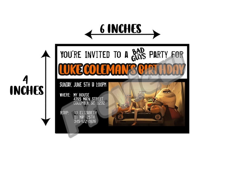The Bad Guys Party Invitations Birthday Gang Personalized - Etsy