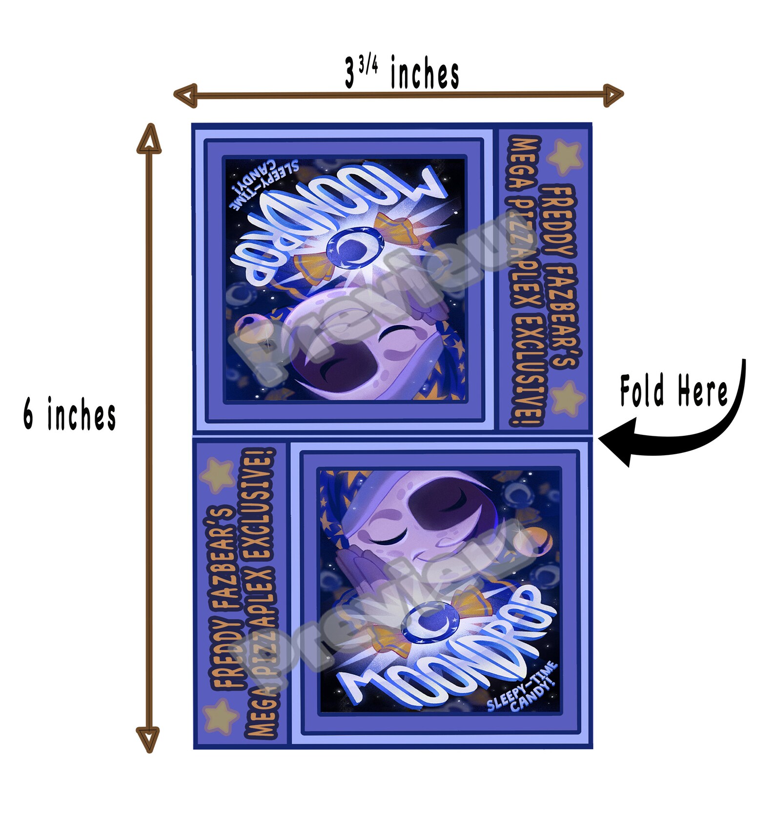 FNAF Sunnydrop & Moondrop Treat Tags Superstar Daycare - Etsy