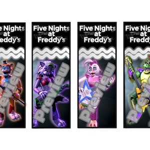 FNAF Bookmark; Security Breach Party Favors; Book Marks; Five Nights at ...