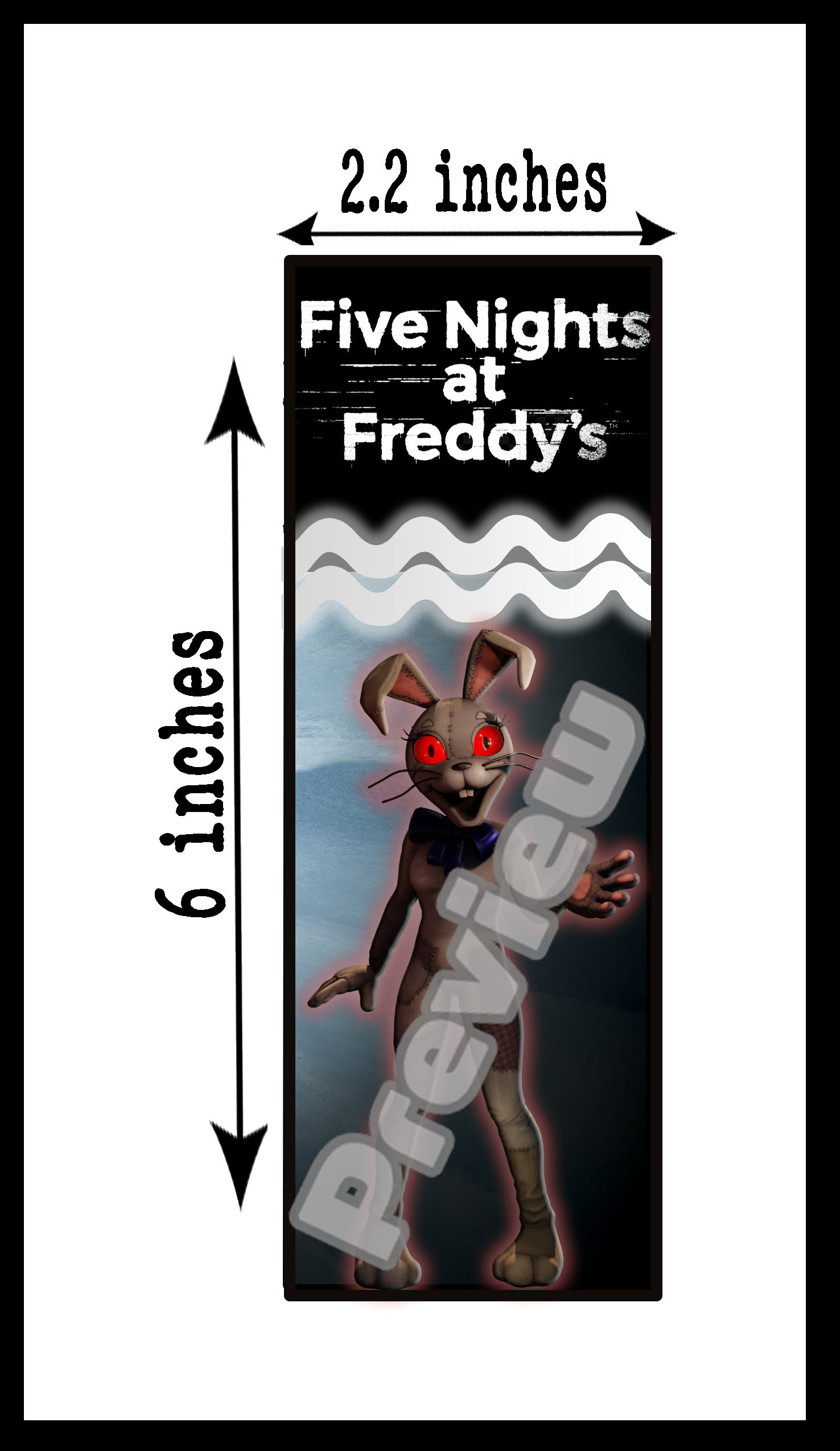 FNAF Bookmark; Security Breach Party Favors; Book Marks; Five Nights at ...